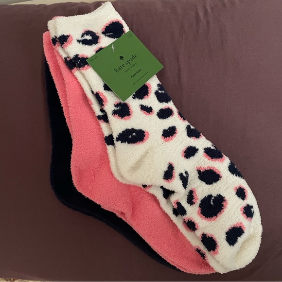 kate spade | Accessories | Kate Spade Fuzzy Home Socks Trio Set | Poshmark